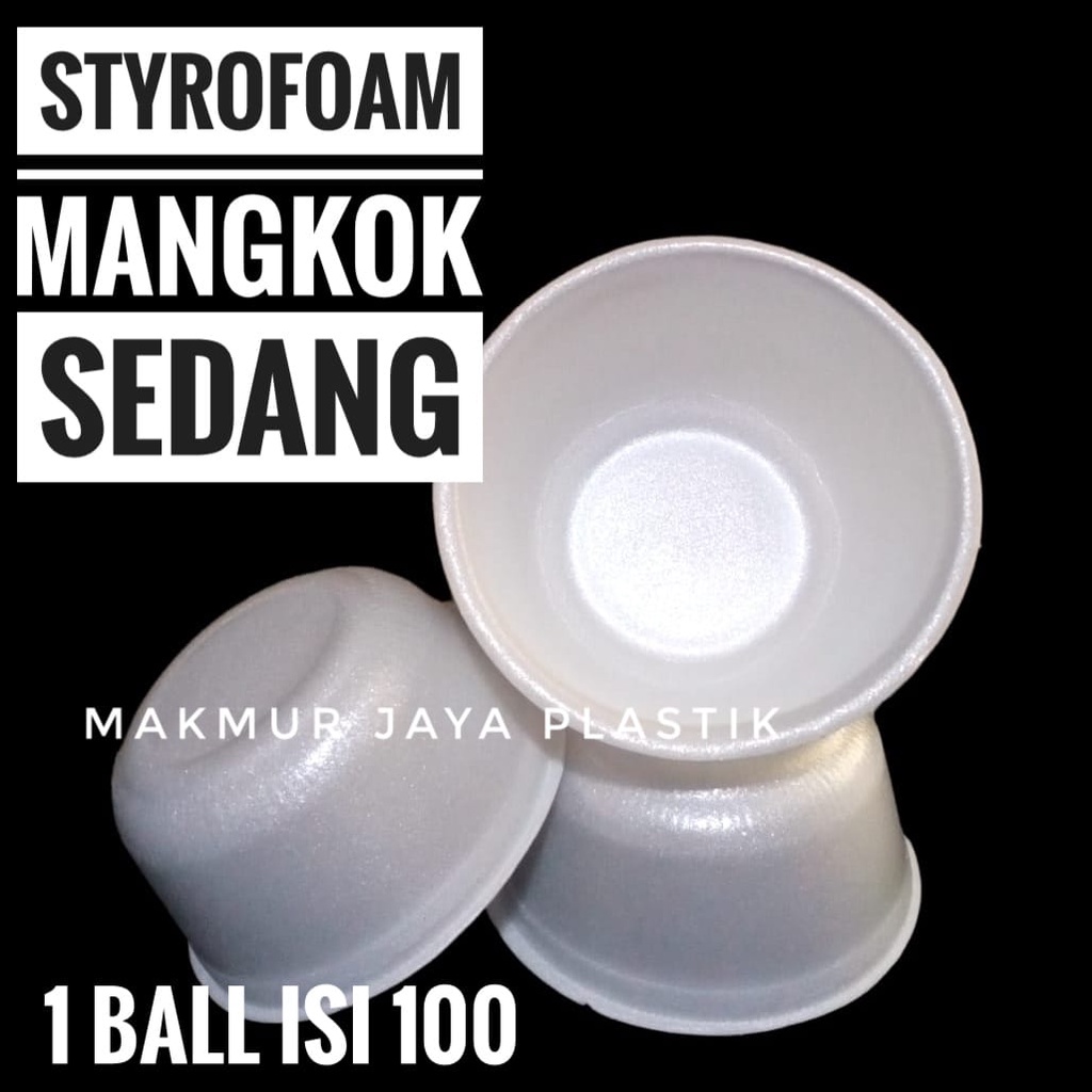 Jual STYROFOAM MANGKOK SEDANG / STEROFOAM BAKSO SIOMAY BULAT ISI 100 PC ...