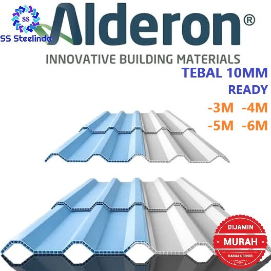 Jual ATAP UPVC GELOMBANG SPANDEX-SPANDEK MERK ALDERON 2 LAPIS-LAYER ...