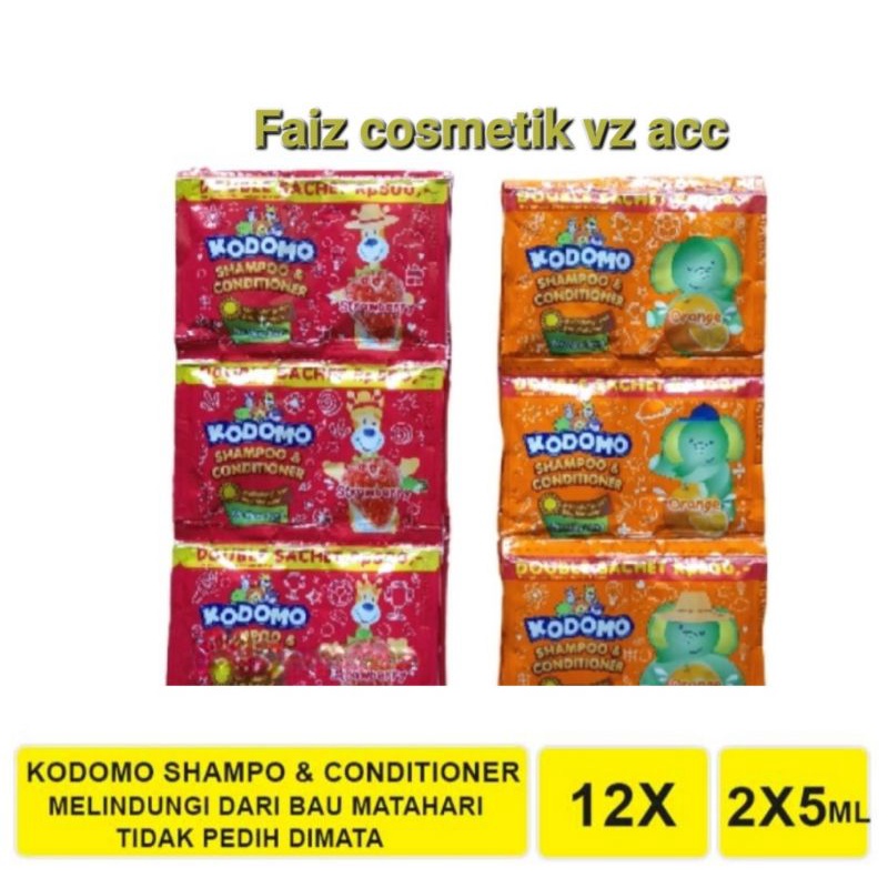 Jual KODOMO SHAMPO & CONDITIONER 1 RENCENG ISI 12 SACHET | Shopee Indonesia