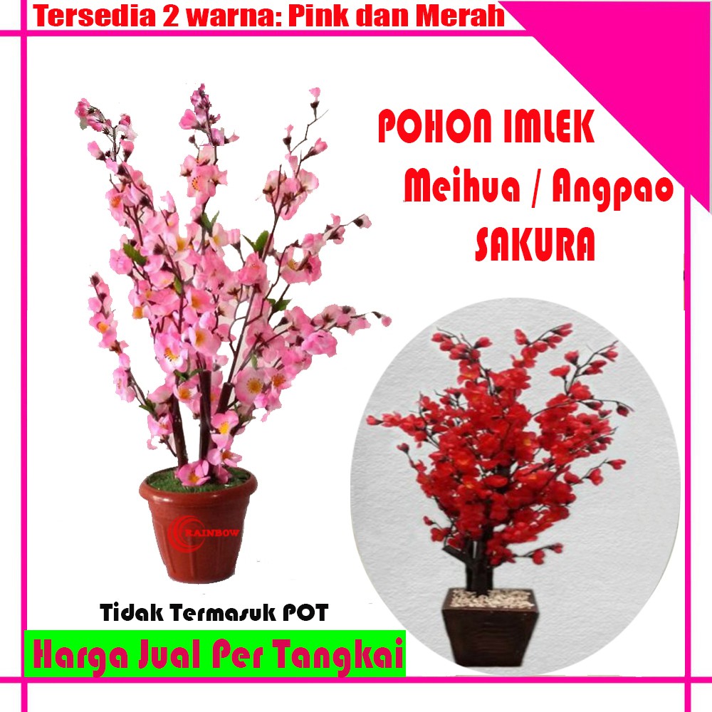 Jual Bunga Sakura Mei Hua Pohon Imlek Meihua Angpao Dekorasi Imlek Dari ...