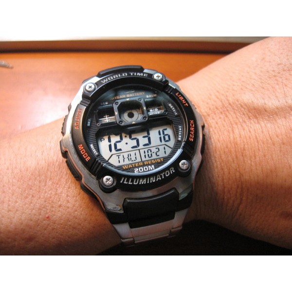 Jual jam tangan digital pria casio original garansi resmi 1 tahun AE 2000WD 1AV (ayotaya ...
