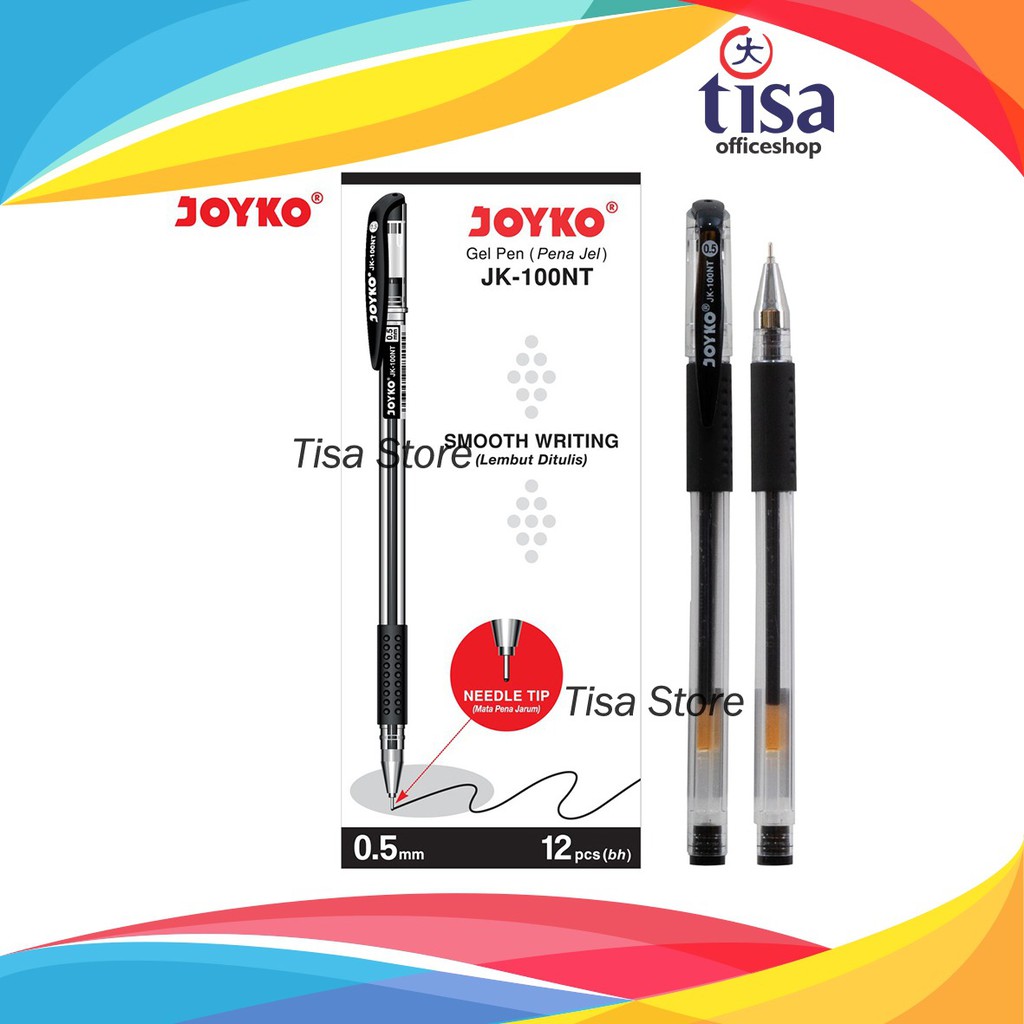 Jual Gel Pen Joyko JK-100 [0,5 mm] - Hitam | Shopee Indonesia