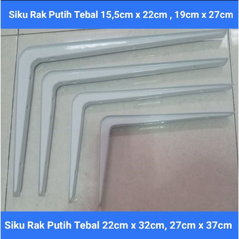 Jual Siku Rak Putih Tebal / Siku Salon Putih Tebal / Siku L Rak Tebal ...