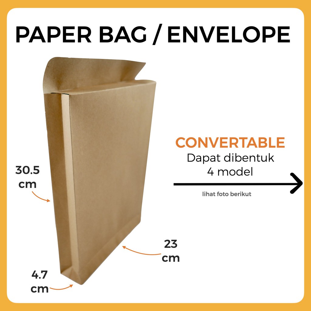 Jual PAPER BAG AMPLOP PACKING GIFT ENVELOPE KANTONG KERTAS PAKET OLSHOP ...