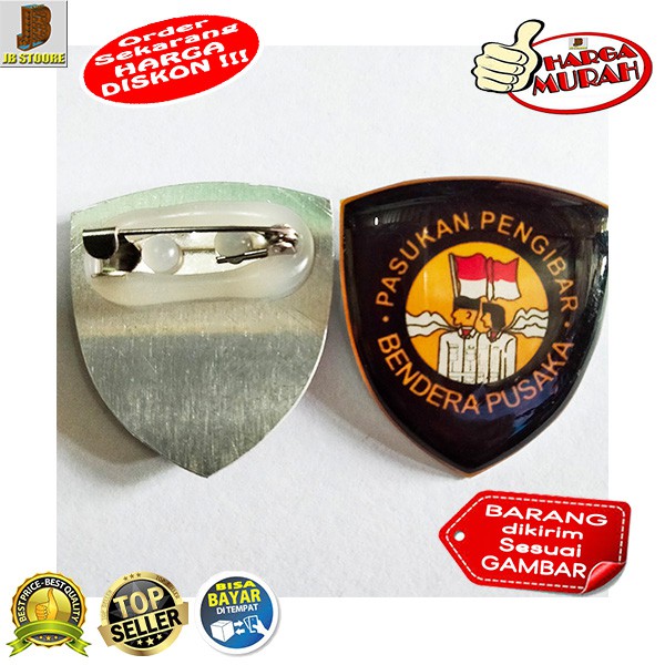 Jual Pin PASKIBRA Indonesia Hitam Peniti Kerah Baju Peci / Bros Logo ...