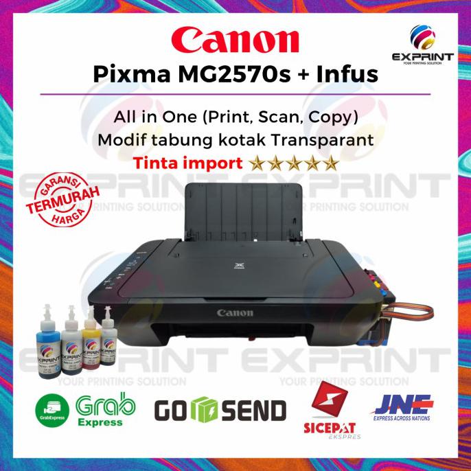 Jual Printer Canon Pixma MG2570s All in One + infus Tabung Transparant ...