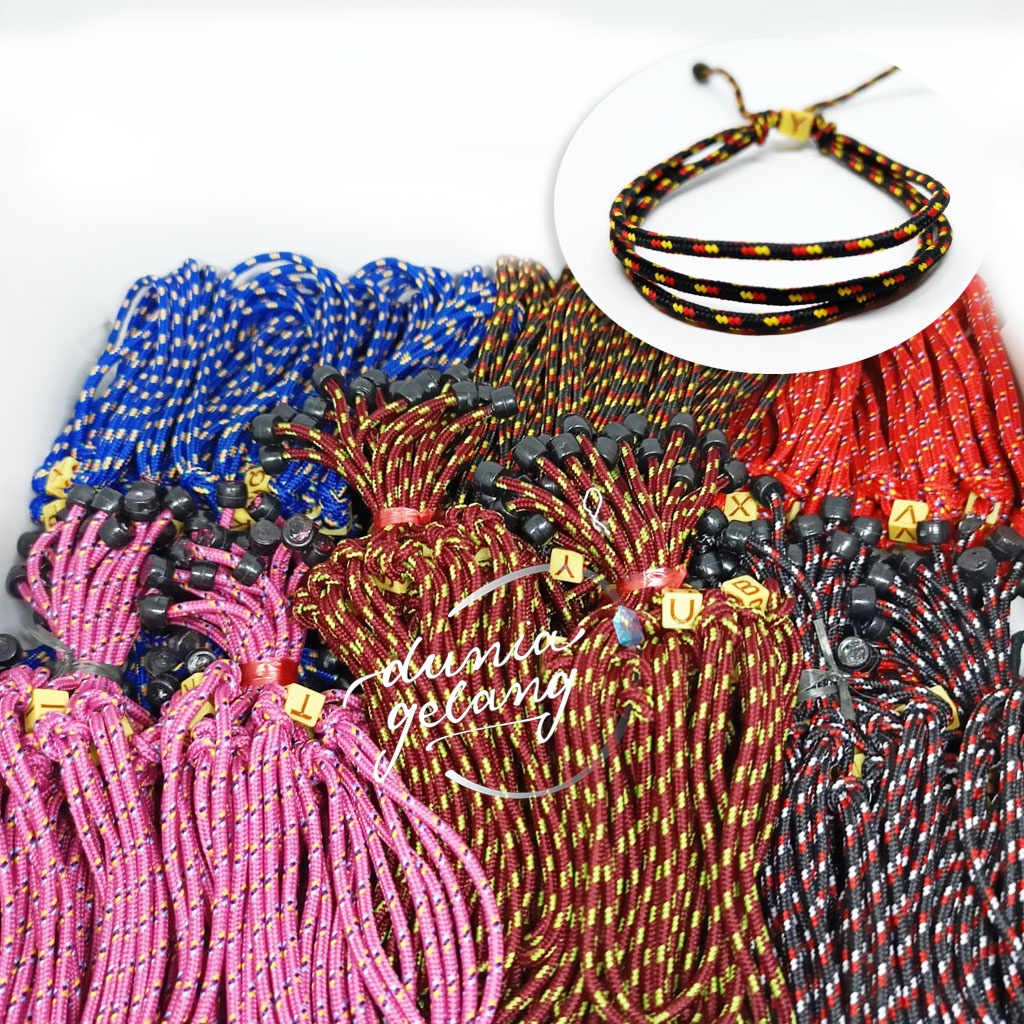 Jual Gelang 3 Layer Tali Paracord Polkadot Warna Hitam Coklat Bisa ...