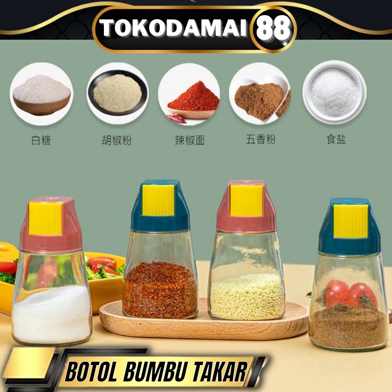 Jual BOTOL BUMBU TAKAR KACA / TEMPAT PENYIMPANAN BUMBU DAPUR MODEL ...