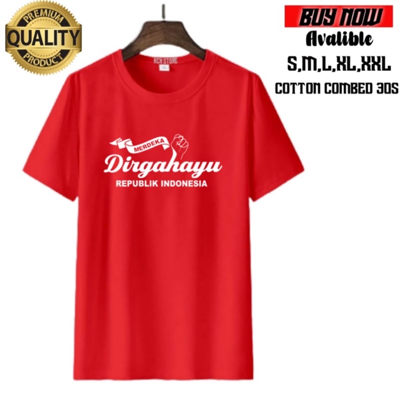 Jual Kaos Dirgahayu Republik Indonesia 02 - Kaos HUT RI ke-78 - Kaos Kemerdekaan - Kaos ...