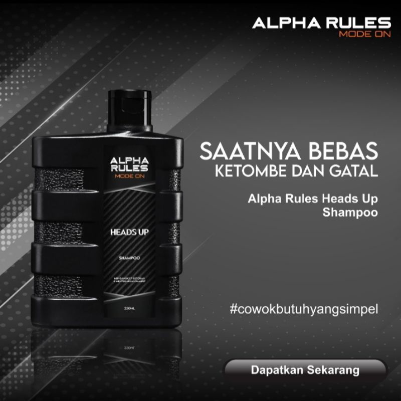 Jual Alpha Rules Mode On Heads Up Shampoo Deddy Corbuzier Original ...