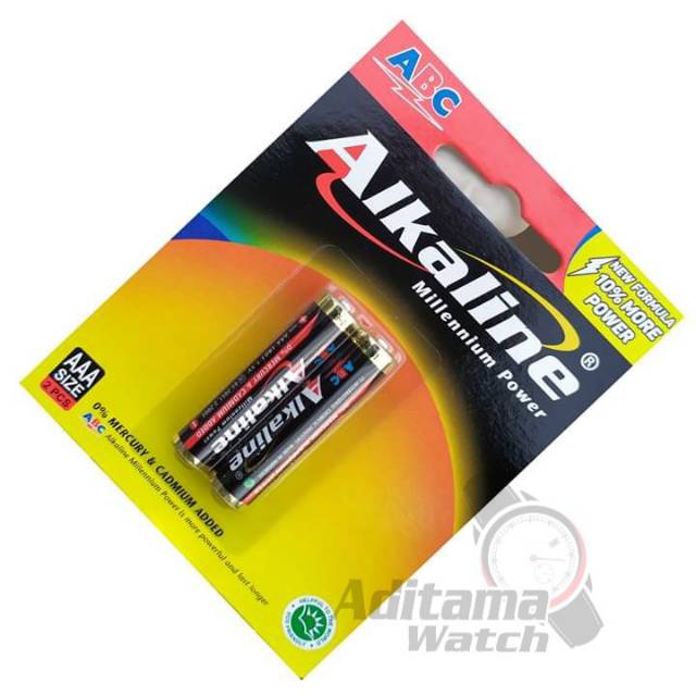 Jual BATERAI ABC ALKALINE AAA 1.5V ISI 2PCS BATTERY ALKALINE ORIGINAL ...