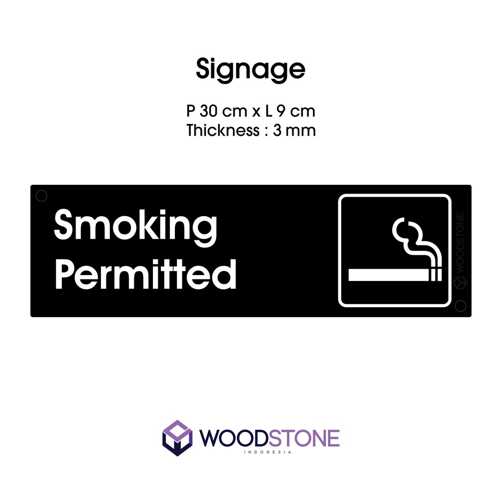 Jual Papan Tanda Area Rokok - Sign Smoking Permitted - Sign Board Boleh ...