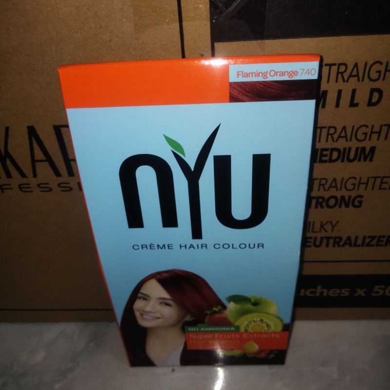 Jual Nyu creme hair colour/nyu pewarna rambut/cat rambut/nyu | Shopee ...