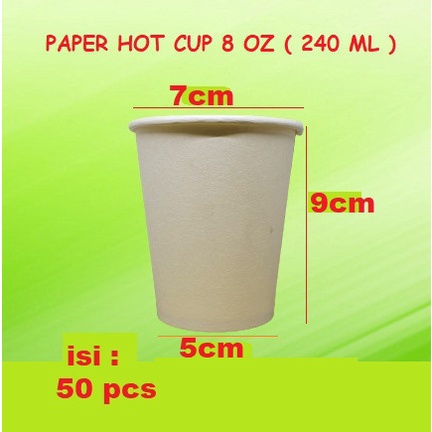 Jual Paper Cup Hot 8 oz / Gelas Kertas Kopi Tahan Panas Putih Polos uk 8oz | Shopee Indonesia