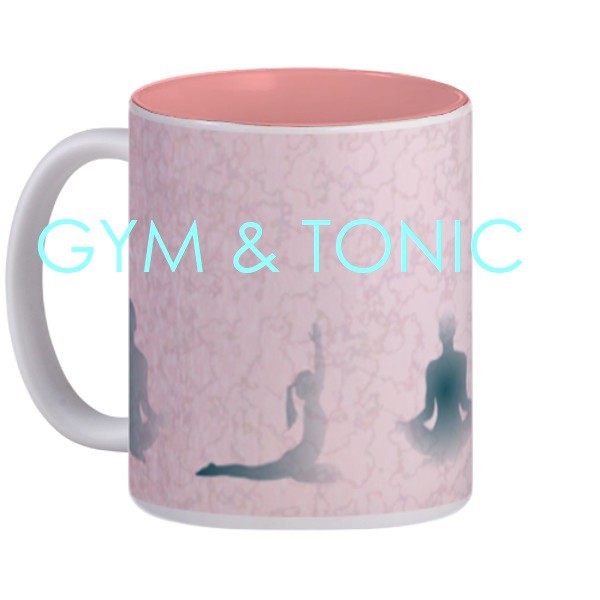 Jual Mug D Handle Two Tone (Pink) - Seated Yoga Poses | Shopee Indonesia