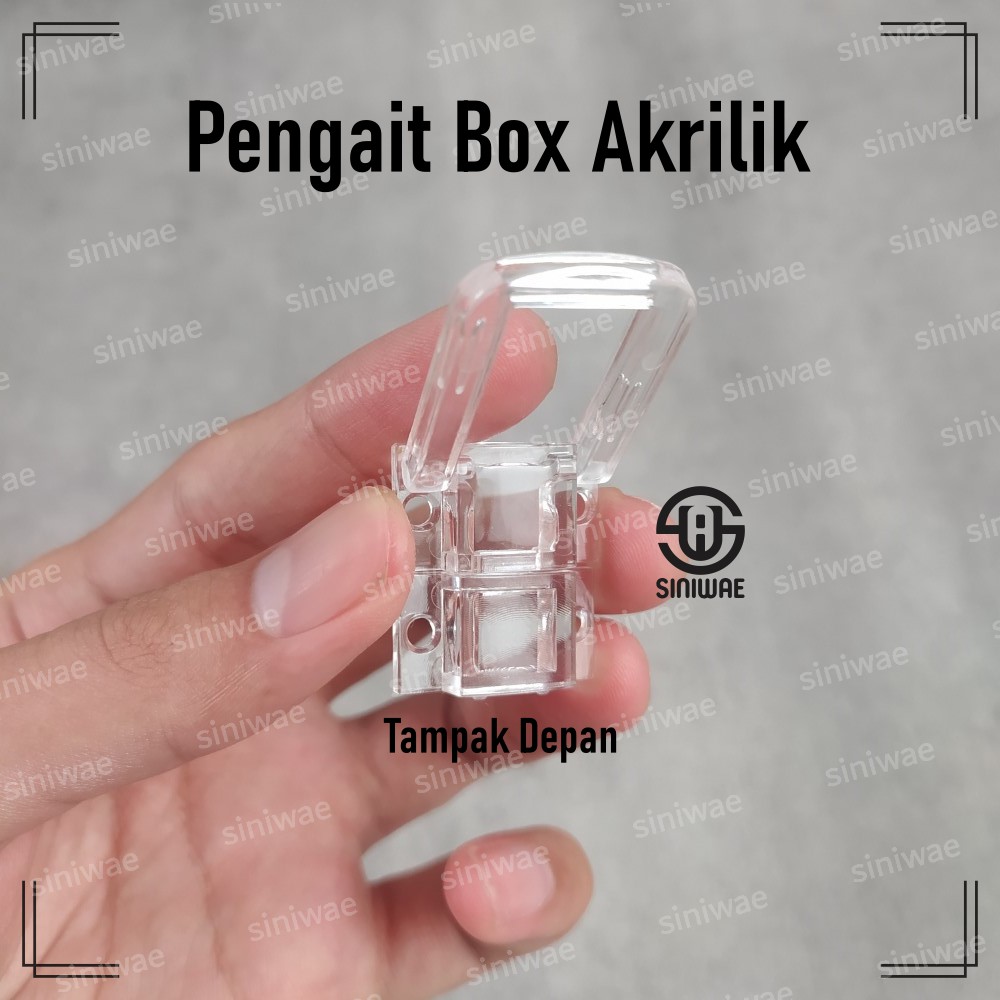 Jual Pengait Box Akrilik Kuncian Kotak Acrylic Transparan Bening ...
