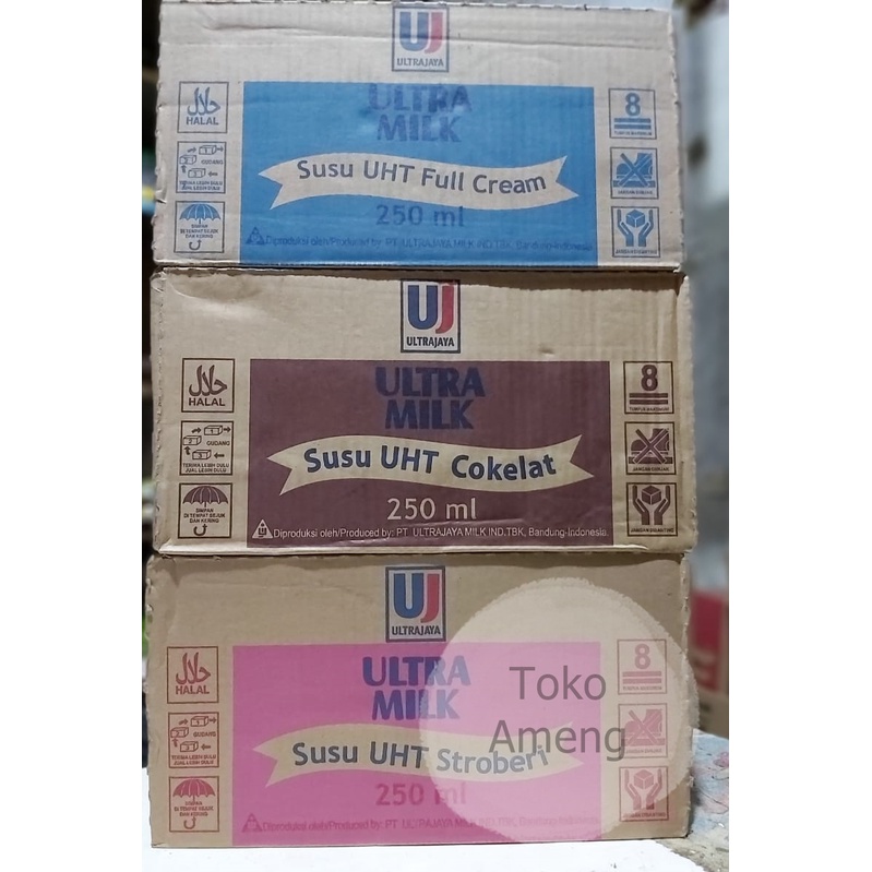 Jual Ultra Milk Susu UHT 250 ml - 1 DUS (24 PCS) | Shopee Indonesia