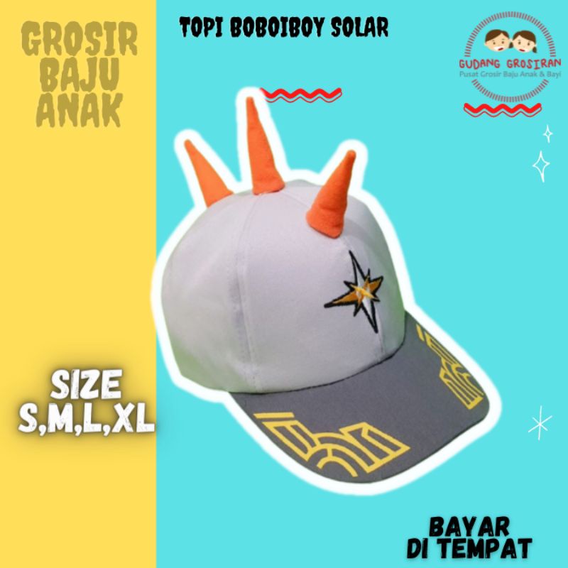 Jual Topi Anak Laki-laki Boboiboy Solar | Shopee Indonesia