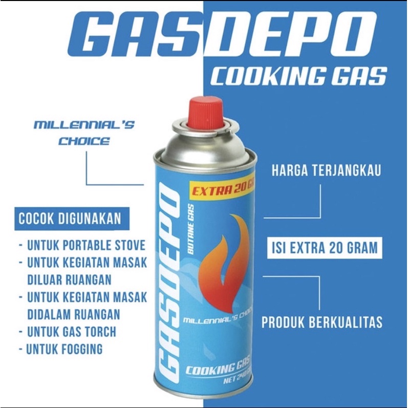 Jual GAS PORTABLE GAS COOK BUKAN HI COOK ISI 240gr ASLI BUKAN REFIL ...