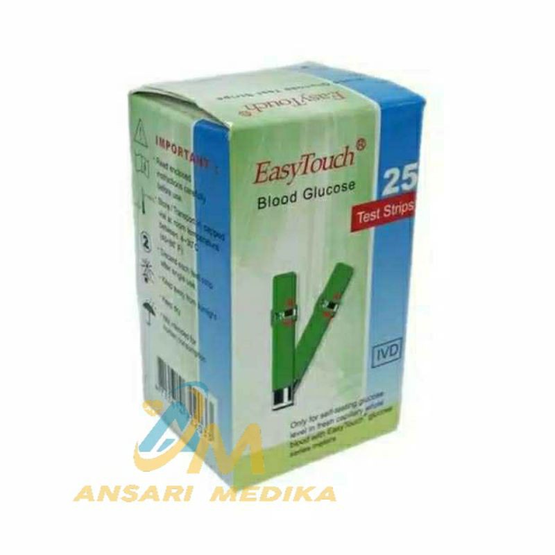 Jual EASY TOUCH STRIP BLOOD GLUCOSE STIK ISI ULANG GULA DARAH | Shopee ...