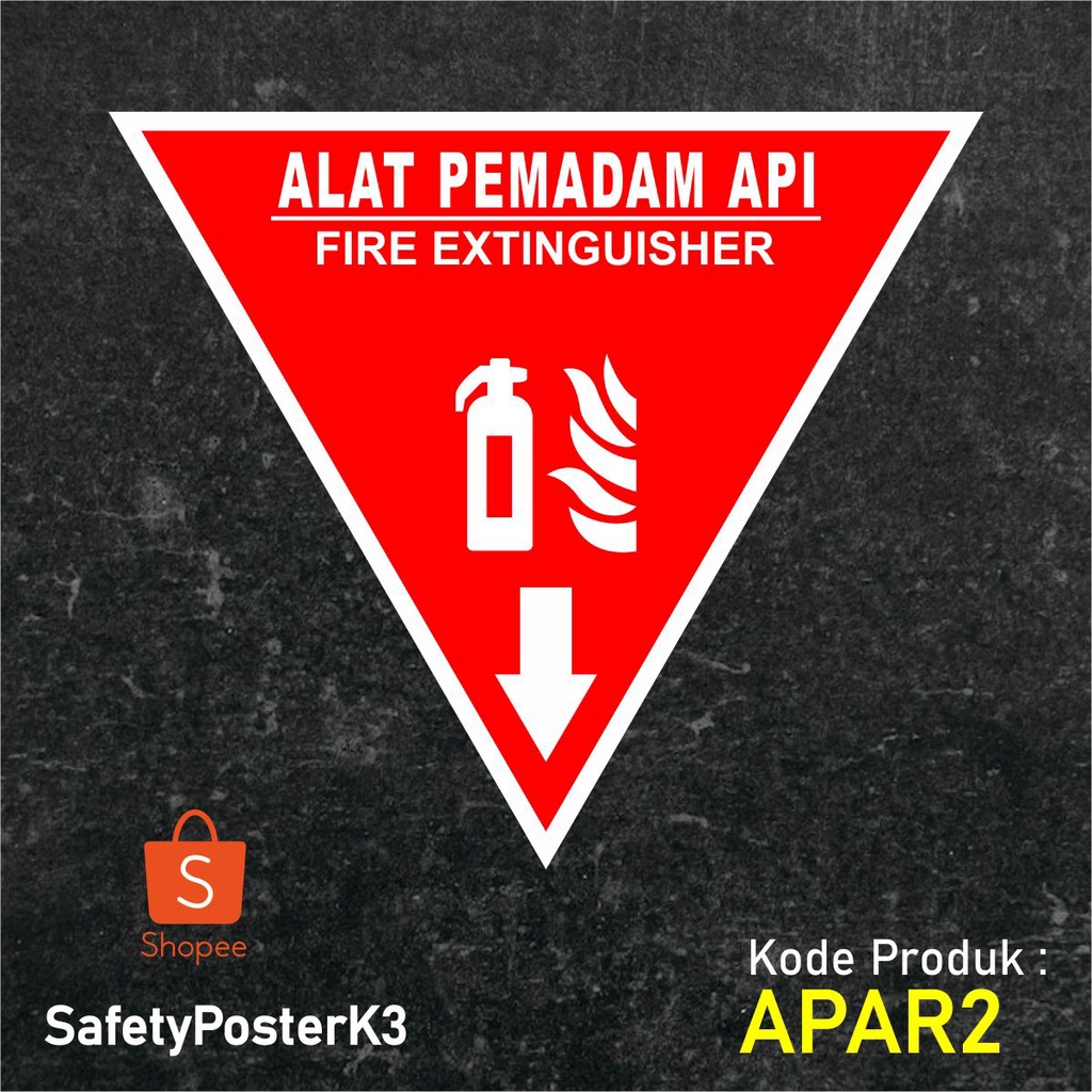 Jual Stiker APAR Segitiga PERMENAKER No 4 Tahun 1980 Rambu Sign Tanda_2 ...