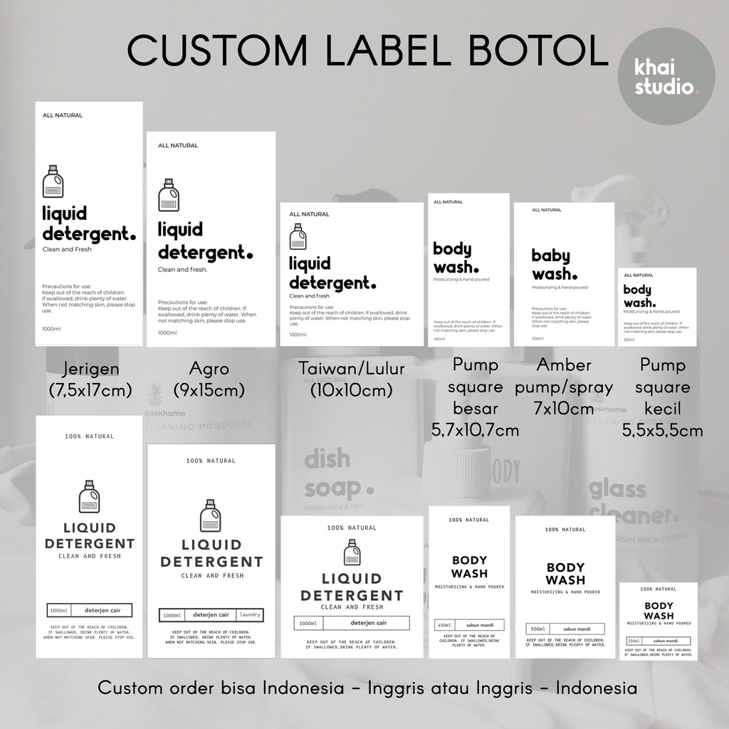 Jual CUSTOM Label Sticker Sabun Mandi Shampoo | Shopee Indonesia