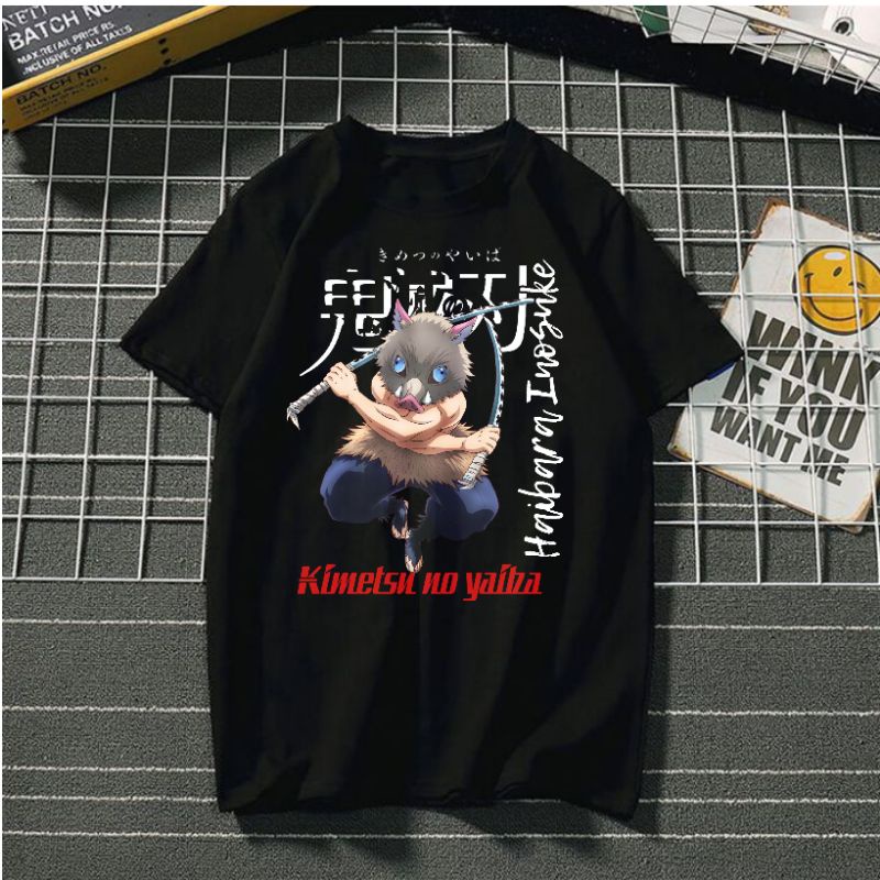 Jual Kaos Anime Kimetsu no Yaiba Demon Slayer Hasibara Inosuke | Shopee ...