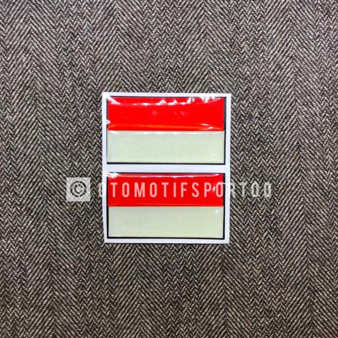 Jual Spesial 17 Agustusan Emblem Sticker Stiker Timbul 3D Bendera Merah ...