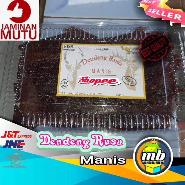 Jual Dendeng Daging Rusa Merauke 500 gr manis | Shopee Indonesia