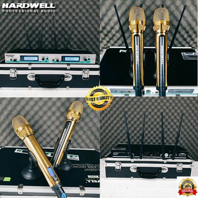 Jual Mic wireless Hardwell ROCKSTAR 5200 ( ORIGINAL ) 2 Mic Handheld ...