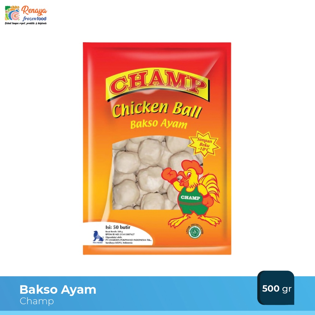 Jual Champ Chicken Ball Bakso Ayam Frozen Food Halal Original 500 Gram ...