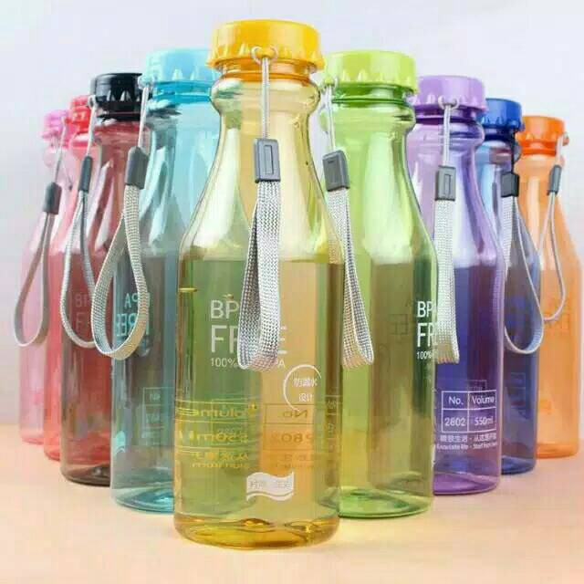 Jual Botol minum Soda Transparan 550ml / Water Bottle Bening BPA FREE ...