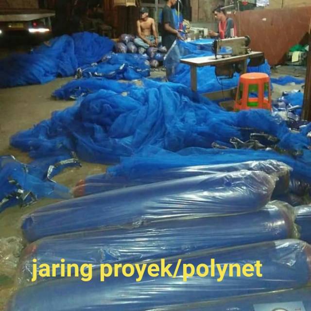 Jual jaring polynet 1 roll jaring safety jaring pengaman biru serbaguna ...