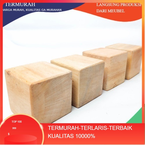 Jual Square Wooden Block 2x2 Wood cubes cm balok kayu kecil bahan craft ...