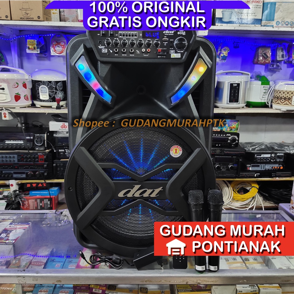 Jual SPEAKER Bluetooth PORTABLE DAT JUMBO DT 1509 X2 ECO+ DT 1509X2 ...