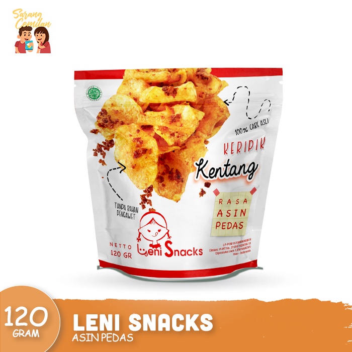Jual Leni Snacks - Keripik Kentang rasa Asin Pedas | Shopee Indonesia