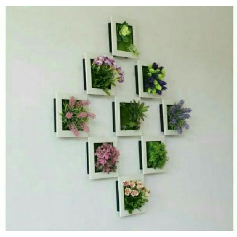 Jual Frame kayu bunga hias artificial imitasi palsu plastik | Shopee ...