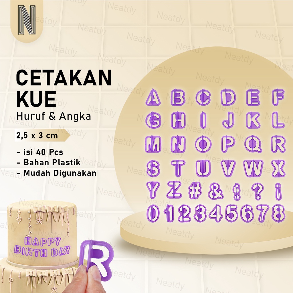 Jual Cetakan Cutter Huruf Angka Alphabet Abjad Fondant Biskuit Cookies ...