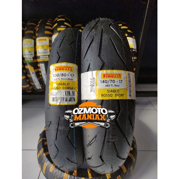 Jual Paket Ban Pirelli Diablo Rosso Corsa 2 II 100/80-17 & 140/70-17 ...