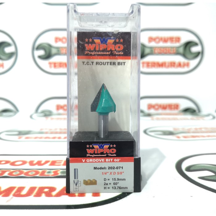 Jual Mata Profil V-Grooving Bit 1/4"x5/8" 60°derajat V grooving Router ...