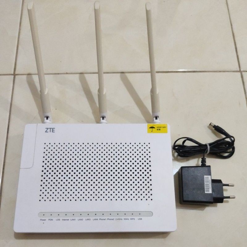 Jual ZTE F670 PREMIUM ANTENA 3 PORT BIRU | Shopee Indonesia