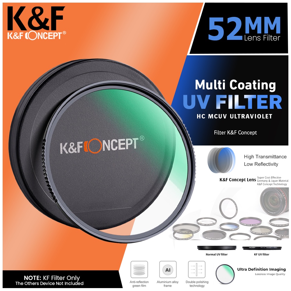 Jual KNF Concept 52mm Filter Nano-X HD MC UV Filter Multi Coating K&F Concept | Shopee Indonesia