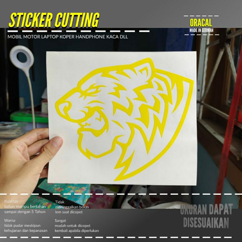 Jual STIKER MACAN STICKER CUTTING TRANSPARAN BAHAN ORACAL | Shopee ...