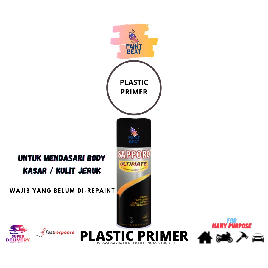 Jual Sapporo Ultimate Plastic Primer / PP* / Primer Series / Cat ...
