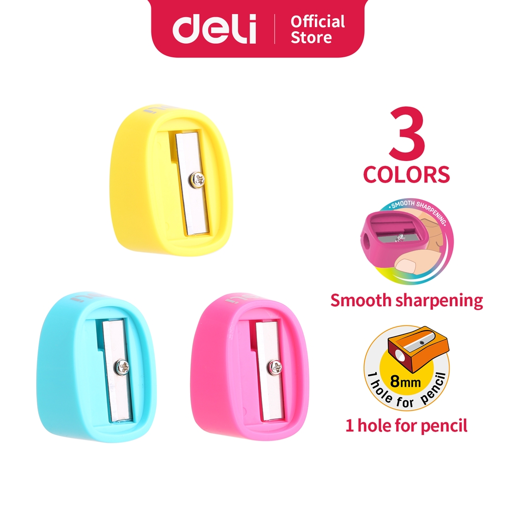 Jual Deli rautan pensil satu lubang untuk pensil standar 8mm ER00803 ...