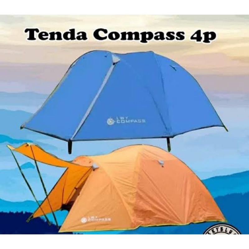 Jual Tenda Dobel Layer Alas Terpal Murah /Compass Tenda Camping Untuk 4 ...