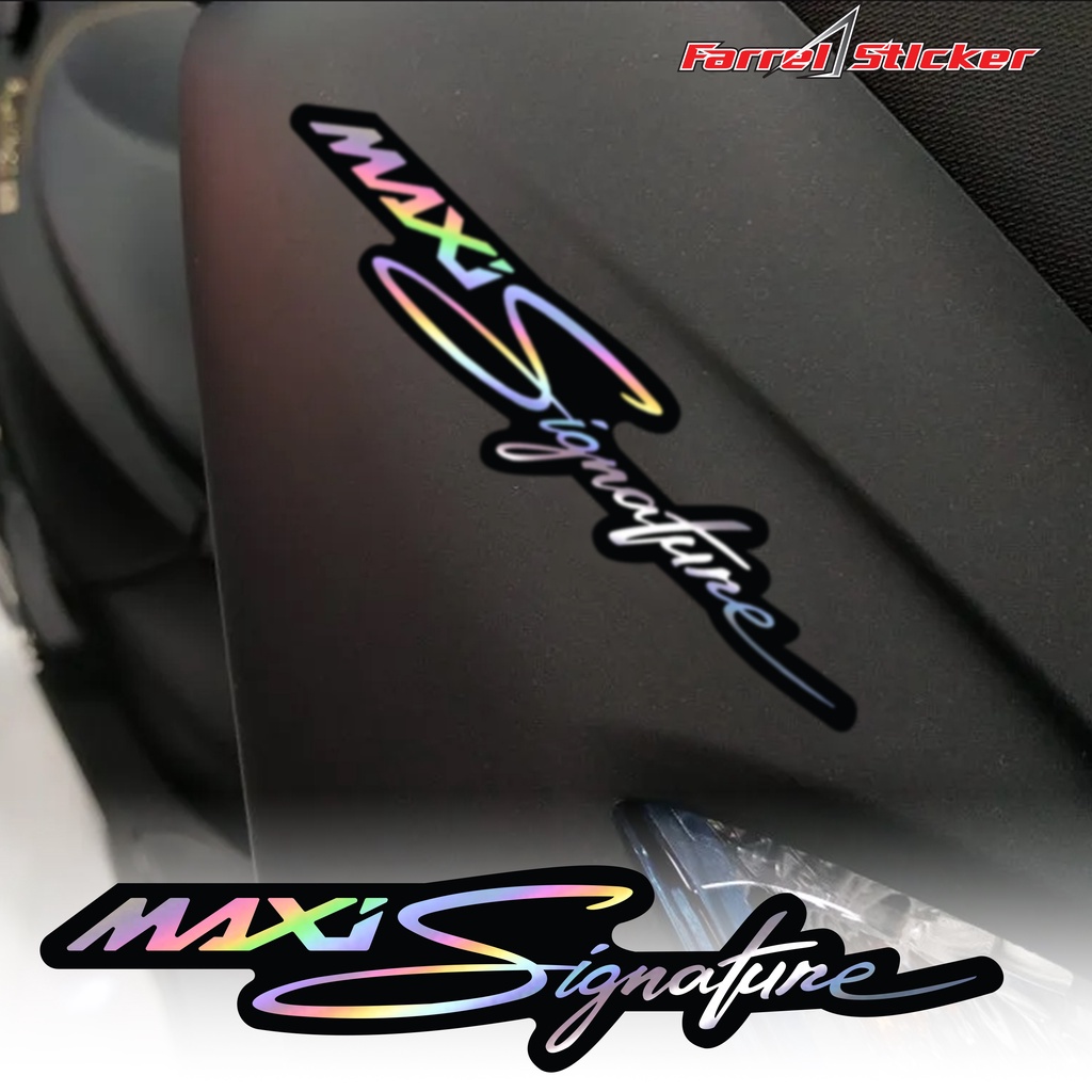 Jual sticker MAXI SIGNATURE stiker maxi nmax lexi xmax hologram ...