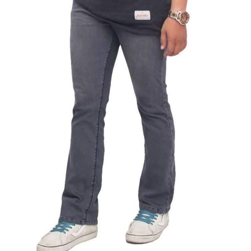 Jual CELANA CUTBRAY PRiA / CELANA JEANS BOOTCUT / JEANS CUTBRAY ABU NON ...