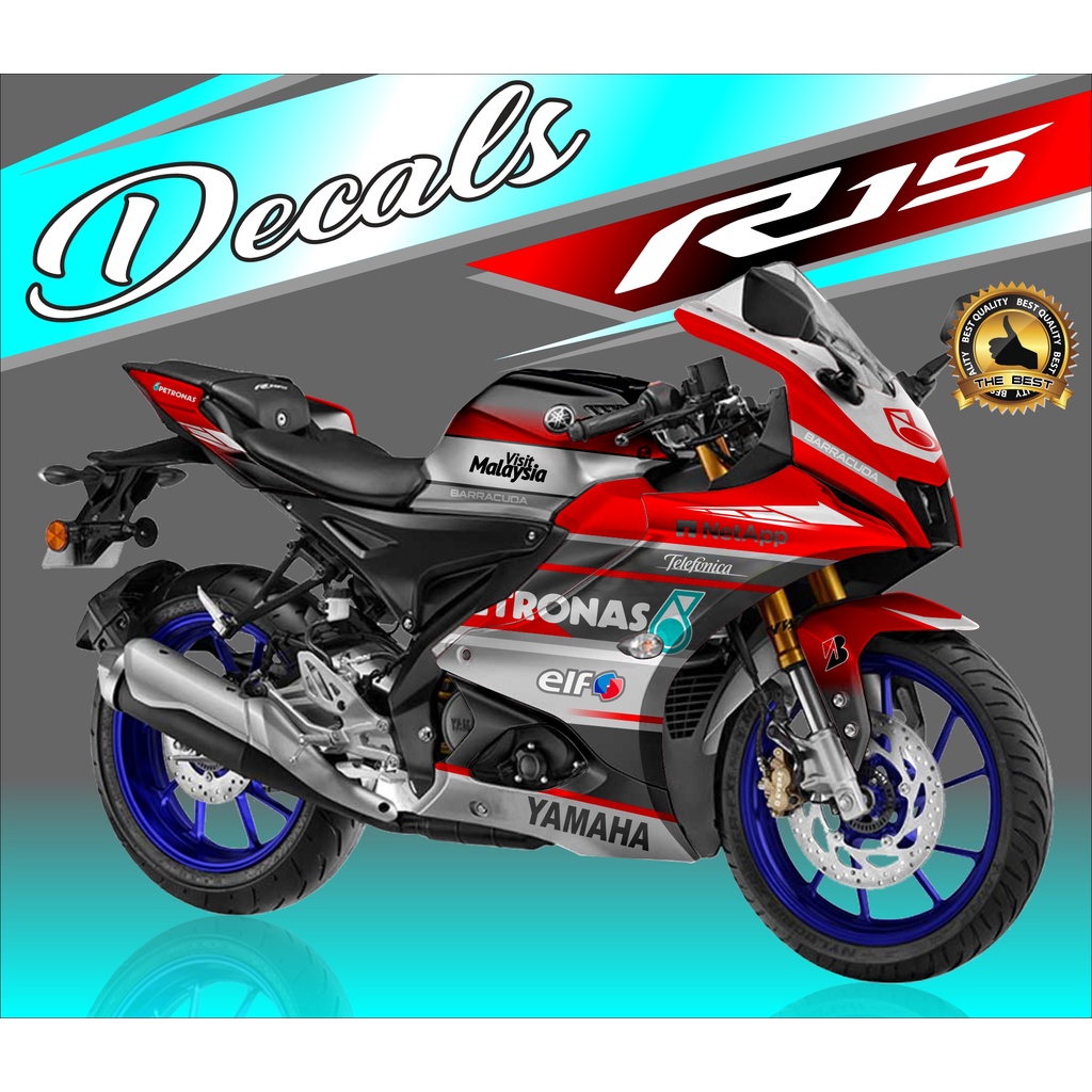 Jual Decal Petronas / Yamaha R15 / Sticker R15 v4 / Decal Custom ...
