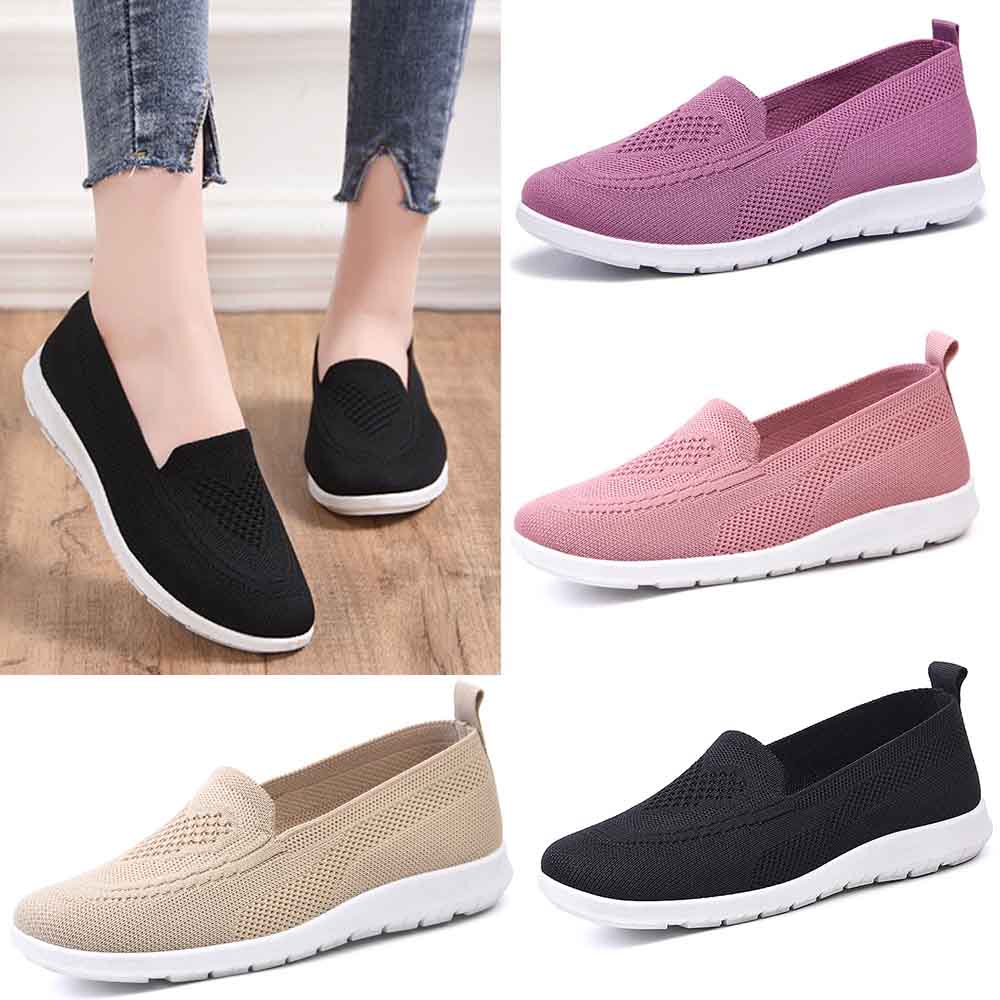 Jual Sepatu wanita sneakers 2022 Sepatu olahraga rajutan terbang sports ...